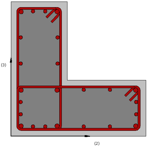 Reinforced concrete L-shaped column section - rclcs