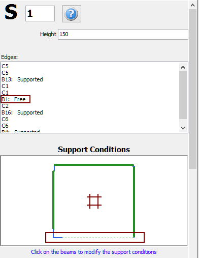 Define Slab Support Conditions