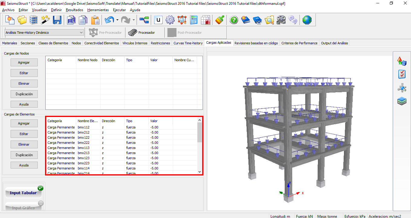 Cargas (Distribuidas) en Elementos